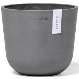 Ecopots Blumentopf &raquo;Oslo Mini 16 Grau&laquo; f&uuml;r den Innenbereich grau Kunststoff