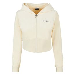 Fubu Damen Kapuzenpullover &raquo; Damen FW224-020-1 Signature Velours Zip Hoodie offwhite&laquo; 1 Stk. M