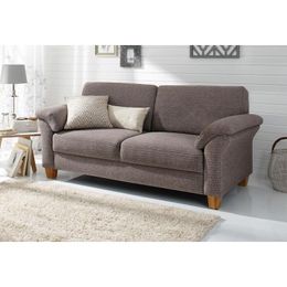 Home Affaire 2-Sitzer &raquo;Borkum, B: 156cm&laquo; mit Federkern braun Struktur (100% Polyester);Luxus-Microfaser ALTARA NUBUCK (100% Polyester);MELROSE (100% 