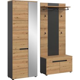 Home Affaire Garderoben-Set &raquo;REHAT, TOPSELLER!, 3-teilig, Breite 160 cm, individuell erweiterbar&laquo; Set, bestehend aus: Garderobenschrank, Sitzbank und 