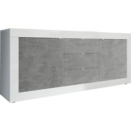Home Affaire Sideboard &raquo;Basic Breite 210 cm, Kommode 2 T&uuml;ren, 3 Schubk&auml;sten, Anrichte,&laquo; Metallgriff, moderne Rahmenoptik, viel Stauraum, Farbauswahl 