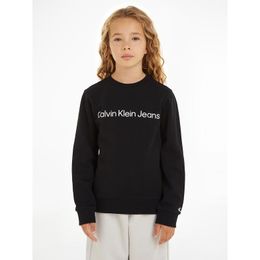 Calvin Klein Jeans Kinder Sweatshirt &raquo;INST. LOGO REGULAR CN&laquo;, f&uuml;r Kinder bis 16 Jahre schwarz 16 (176)