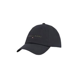 Tommy Jeans Damen Baseball Cap &raquo;TJM LINEAR LOGO CAP&laquo; UNISEX Klemmverschluss, gro&szlig;e Logostickerei schwarz