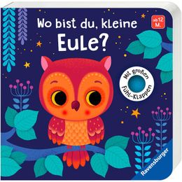 Ravensburger Kinderbuch &raquo;Pappbilderbuch, Wo bist du, kleine Eule?&laquo; bunt Die Feinmotorik kann sich mit diesem Buch Schritt f&uuml;r Schritt entwickeln