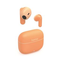 Hama wireless In-Ear-Kopfh&ouml;rer &raquo;Bluetooth Kopfh&ouml;rer mit Mikrofon (True Wireless Headset, TWS Earbuds)&laquo; orange Kopfh&ouml;rer f&uuml;r Handy aller Marken: universal 