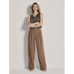 Madeleine Mode Madeleine Bundfaltenhose Damen Gr&ouml;&szlig;e 34 braun