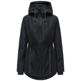Navahoo Between-Seasons Parka 'Blumentanz 14' female Black size XXXL
