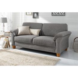 Home Affaire 2-Sitzer &raquo;Borkum, B: 156cm&laquo; mit Federkern grau Struktur (100% Polyester);Luxus-Microfaser ALTARA NUBUCK (100% Polyester);MELROSE (100% 