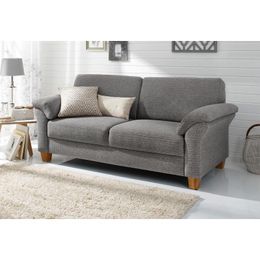 Home Affaire 3-Sitzer &raquo;Borkum, B: 186cm&laquo; mit Federkern grau Struktur (100% Polyester);Luxus-Microfaser ALTARA NUBUCK (100% Polyester);MELROSE (100% 