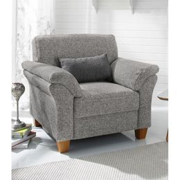Home Affaire Sessel &raquo;Borkum, B: 101cm&laquo; mit Federkern grau Struktur (100% Polyester);Luxus-Microfaser ALTARA NUBUCK (100% Polyester);MELROSE (100% 