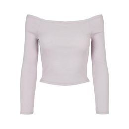 Urban Classics M&auml;dchen Urban Classics Langarmshirt &raquo; Damen Ladies Off Shoulder Rib Longsleeve&laquo; 1 Stk. L