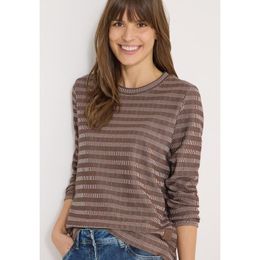 Cecil Damen Langarmshirt im Streifen-Look S (38)