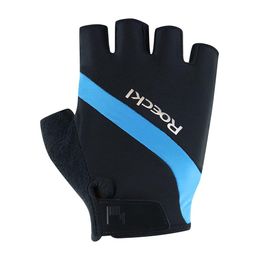 Roeckl Sports Fahrradhandschuhe "Holmec" in Schwarz/ Blau - 60% | Gr&ouml;&szlig;e 9,5 | Damenhandschuhe
