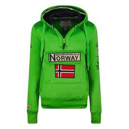 Geographical Norway Hoodie "Gymclass" in Gr&uuml;n - 67% | Gr&ouml;&szlig;e L | Damen-sweatshirts-jacken