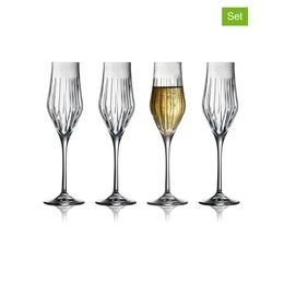 Lyngby Glas 4er-Set: Sektgl&auml;ser ''Ane'' in Transparent - 230 ml - 51% | Gedeckter-tisch