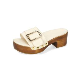 Melvin & Hamilton MELVIN & HAMILTON Leder-Clogs "Layla 1" in Creme - 52% | Gr&ouml;&szlig;e 39 | Damen-pantoletten