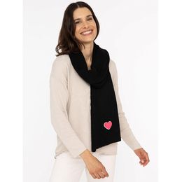 Zwillingsherz Schal "Herz" in Schwarz - (L)35 x (B)48 cm - 30% | Damen-schals-tuecher