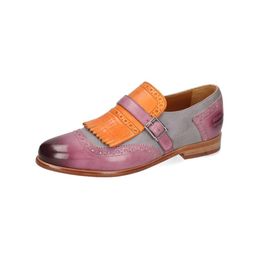 Melvin & Hamilton MELVIN & HAMILTON Leder-Slipper "Selina 2" in Lila/ Orange - 52% | Gr&ouml;&szlig;e 39 | Damen-schuhe-halbschuhe