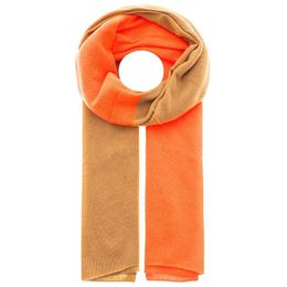 Zwillingsherz Kaschmir-Schal in Hellbraun/ Orange - (L)100 x (B)30 cm - 61% | Damen-schals-tuecher