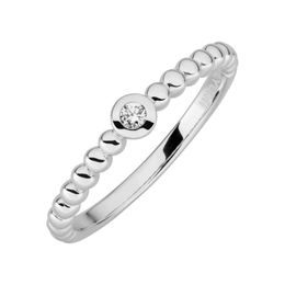 Lyomi Damen LYOMI Fingerring &raquo;585/- Wei&szlig;gold 1 synth. Diam. 0,04ct.&laquo;