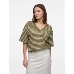Vila Shirt in Khaki/ Creme - 53% | Gr&ouml;&szlig;e S | Damen-tops