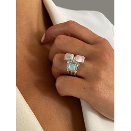 Les Petites Pr&eacute;cieuses Silber-Ring mit Edelsteinen - 66% | Gr&ouml;&szlig;e 50 | Schmuck