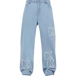 Karl Kani Herren Bequeme Jeans &raquo; KK Patch Baggy Five Pocket Denim&laquo; 34, Normalgr&ouml;&szlig;en
