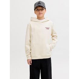 Jack & Jones Jack & Jones Junior Jungen Kapuzensweatshirt &raquo;JORNORREBRO TYPO BACK SWEAT HOOD SN JNR&laquo;, Baumwollmischung, relaxed fit, Langarm 140