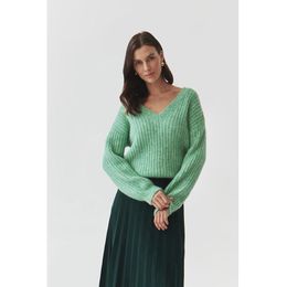 TATUUM Pullover "Aspen" in Gr&uuml;n - 66% | Gr&ouml;&szlig;e L | Damen-pullover-cardigans