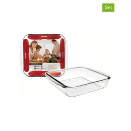 Ibili 2er-Set: Auflaufformen in Transparent - (L)25 x (B)22 cm - 13% | Kochgeschirr