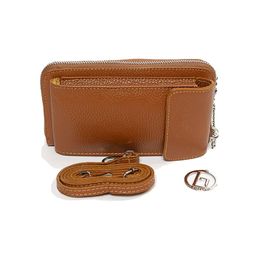 Lia Biassoni Leder-Handytasche "Cerca" in Cognac - (B)11 x (H)19 x (T)4 cm - 65% | Damen-handytaschen