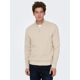 Only & Sons Only & Sons Herren ONLY & SONS Troyer &raquo;ONSTING LIFE REG HALF ZIP KNIT NOOS&laquo; Baumwolle, regular fit XXL