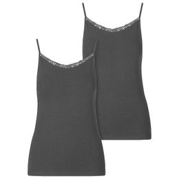 Urban Classics Damen Urban Classics Muskelshirt &raquo; Ladies Basic Tank Top Cotton Lace 2-Pack&laquo; 1 Stk. M