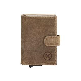 HIDE & STITCHES Leder-Geldb&ouml;rse in Beige - (B)8 x (H)10 x (T)2 cm - 52% | Portemonnaies-etuis
