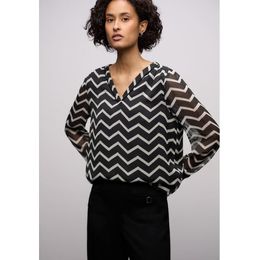 Street One Bluse in Wei&szlig;/ Schwarz - 40% | Gr&ouml;&szlig;e 40 | Damen-blusen
