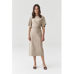TATUUM Kleid in Sand - 64% | Gr&ouml;&szlig;e 34 | Damen-kleider