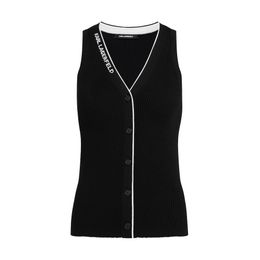 K by KARL LAGERFELD Karl Lagerfeld Strickweste Damen Gr&ouml;&szlig;e L schwarz / wei&szlig;