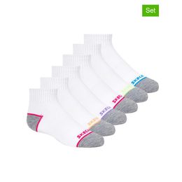 Skechers 6er-Set: Socken in Wei&szlig;/ Bunt - 66% | Gr&ouml;&szlig;e 27,5-35,5 | Kinder-socken-strumpfhosen