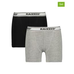 Raizzed 2er-Set: Boxershorts "Nora" in Grau/ Schwarz - 40% | Gr&ouml;&szlig;e 158/164 | Kinder-waesche