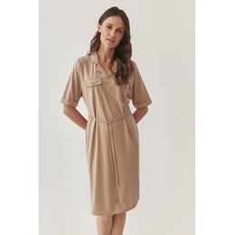 TATUUM Kleid in Sand - 61% | Gr&ouml;&szlig;e L | Damen-kleider