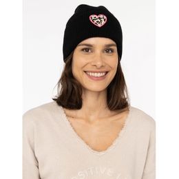 Zwillingsherz M&uuml;tze "Leo-Herz" in Schwarz - 38% | Damen-muetzen-caps