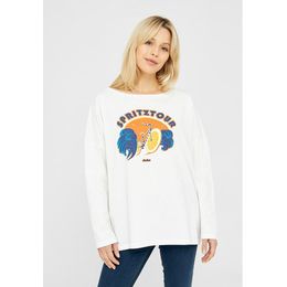 Derbe Longsleeve in Wei&szlig; - 66% | Gr&ouml;&szlig;e L | Damen-tops