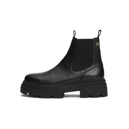 Tommy Hilfiger Shoes Leder-Chelsea-Boots in Schwarz - 45% | Gr&ouml;&szlig;e 40 | Stiefeletten