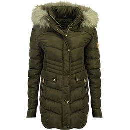 Geographical Norway Wintermantel "Badonna" in Khaki - 72% | Gr&ouml;&szlig;e XXL | Damenjacken