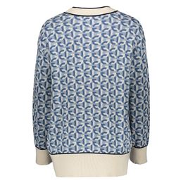 Gant Cardigan in Blau/ Creme - 68% | Gr&ouml;&szlig;e M | Damen-pullover-cardigans