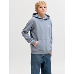 Jack & Jones Jack & Jones Junior Jungen Kapuzensweatshirt &raquo;JORNORREBRO TYPO BACK SWEAT HOOD SN JNR&laquo;, Baumwollmischung, relaxed fit, Langarm 164