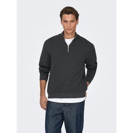 Only & Sons Only & Sons Herren ONLY & SONS Troyer &raquo;ONSTING LIFE REG HALF ZIP KNIT NOOS&laquo; Baumwolle, regular fit XL