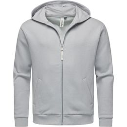 Ragwear Zip-Up Hoodie 'Natten' male Grey size XXXL