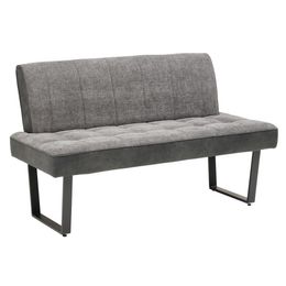 Mid.you Sitzbank, Grau, Schwarz, Metall, Textil, 2-Sitzer, 140x86x70 cm, Esszimmer, B&auml;nke, Sitzb&auml;nke