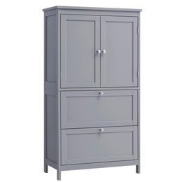 Mid.you Midischrank, Grau, Metall, 1 F&auml;cher, 2 Schublade(n) Schubladen, 60x110x30 cm, stehend, Badezimmer, Badezimmerschr&auml;nke, Midischr&auml;nke